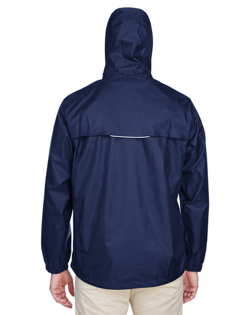 Core365 Climate Seam-Sealed Lightweight Variegated Ripstop Rain Jacket
