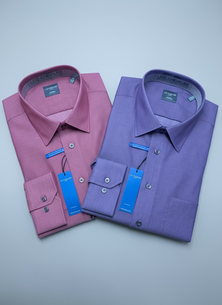 Leo Chevalier Regular Fit 100% Cotton Dress Shirt - 225121 Assorted Co