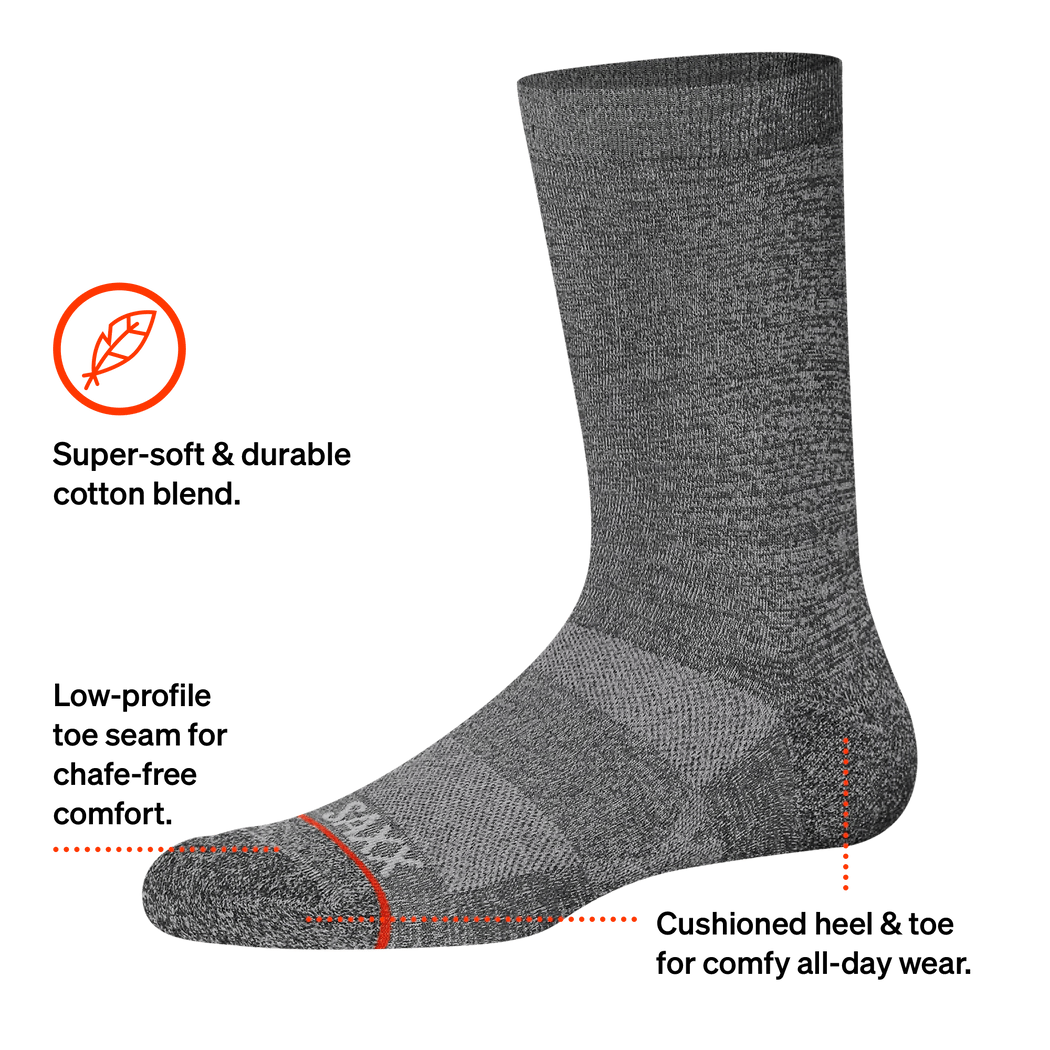 SAXX "The Whole Package" Black, Graphite & Camo Crew Socks - 3-Pack